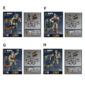 YEIBOBO ! Army Men Set Military Action Figures Mini Soldier Model Toys (WWII US Army XJ-9921)