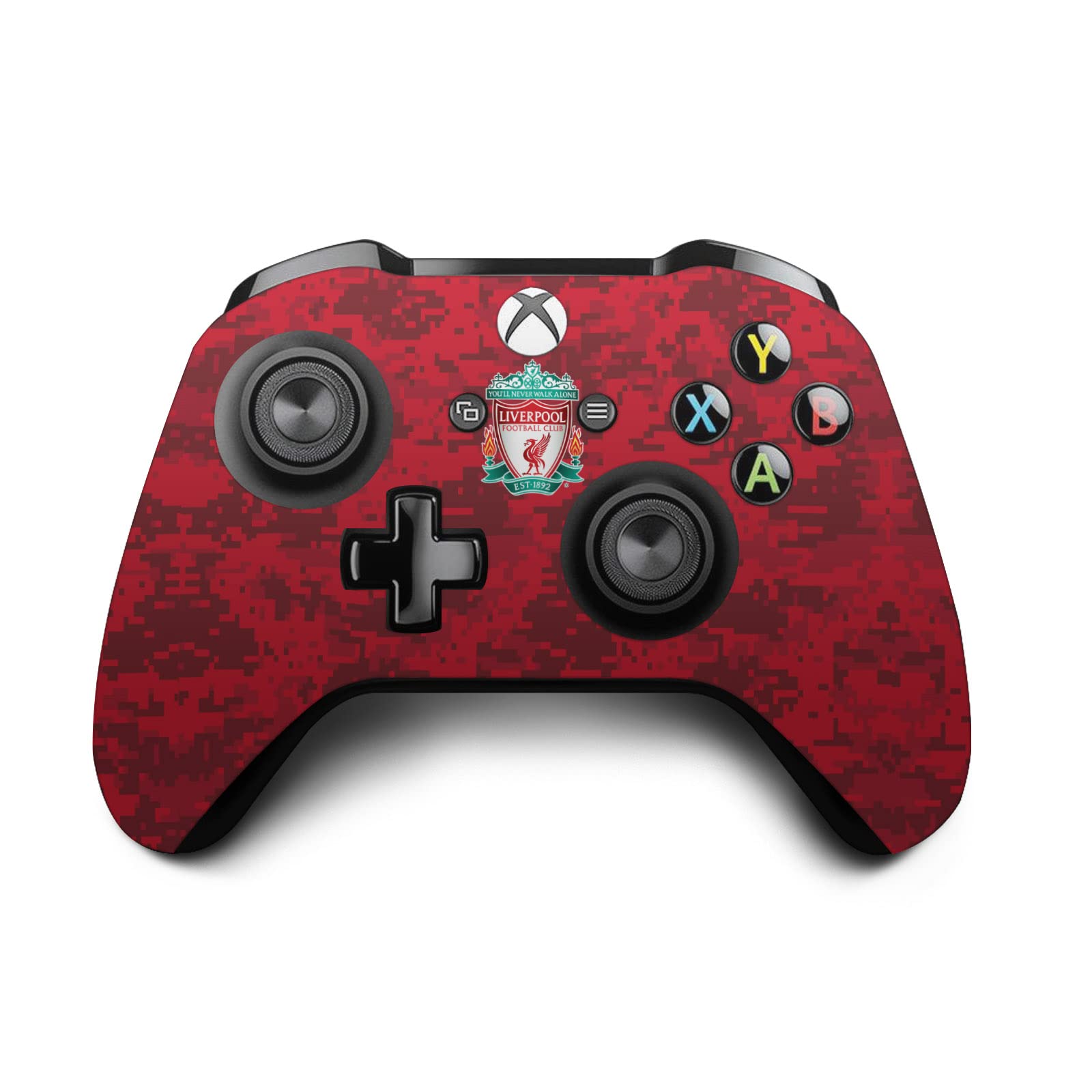 Head Case Designs Officially Licensed Liverpool Football Club Crest Red Camouflage Art Vinyl Sticker Gaming Skin Decal Cover Compatible With Xbox One X Console and Controller Bundle