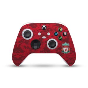 head case designs officially licensed liverpool football club crest red camouflage art vinyl sticker gaming skin decal cover compatible with xbox series x/s controller