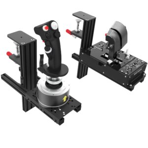 easyget 2 set the desk mount for the flight sim game joystick, throttle and hotas systems compatible with logitech x56, x52, x52 pro hotas, thrustmaster hotas warthog, t-flight, t.16000m,tca and more