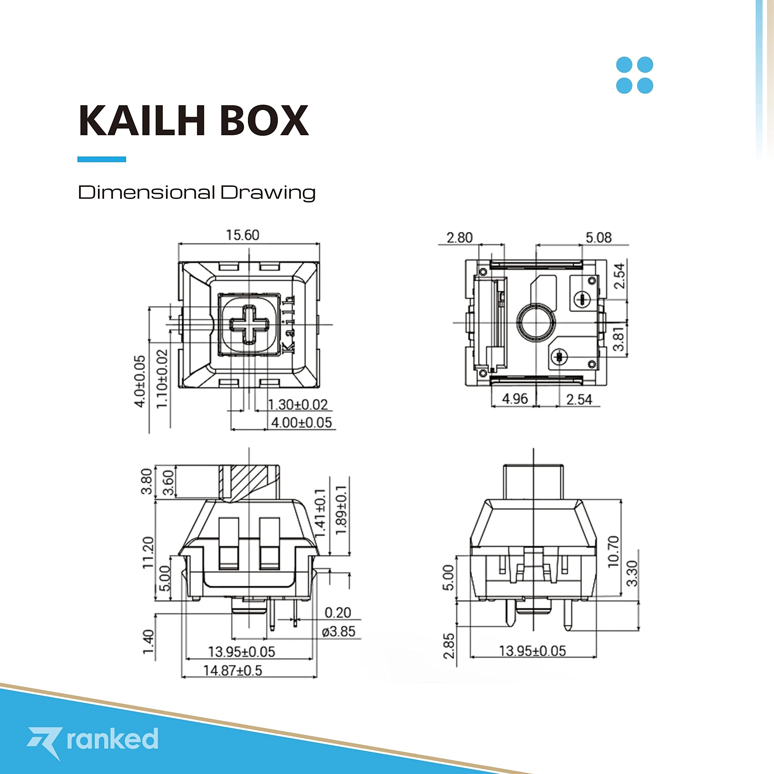 Ranked Kailh Box Jade x90 pcs + Eva Switch Pad + Lube Kit (Stem Puller, Brush, Tweezers, Switch Puller)