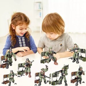 YEIBOBO ! Army Men Set Military Action Figures Mini Soldier Model Toys (WWII US Army XJ-9921)