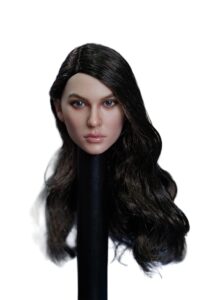 1/6 scale female head sculpt,beauty russian girl suntan skin planted hair head carved for 12inch female soldier action figure body collection (long curls hair)