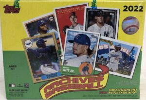 topps 2022 archives baseball blaster box - 7 packs per box