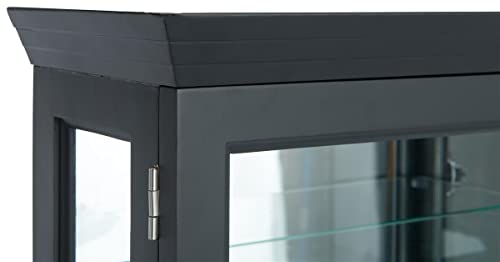 Displays2go 21" Countertop/Wall Mount Display Case, Adjustable Shelves, Locking - Black (DCC2128BK2)