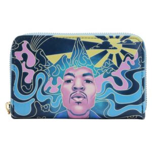 loungefly jimi hendrix psychedelic landscape zip around wallet