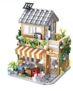 general jim's family holiday flower house city modular building blocks set | compatible with lego city friends and other major brick building brands