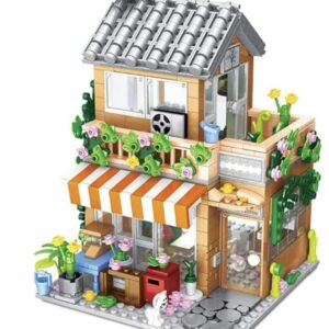 General Jim's Family Holiday Flower House City Modular Building Blocks Set | Compatible with Lego City Friends and Other Major Brick Building Brands