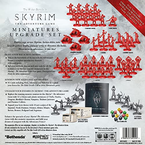 The Elder Scrolls V: Skyrim – The Adventure Game Miniatures Upgrade Set | Strategy Board Game for Adults | Ages 14+ | 1-4 Players | Avg. Playtime 60-120 Minutes | Made by Modiphius Entertainment