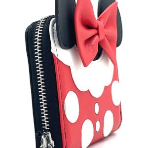 Loungefly X LASR Exclusive Disney Minnie Mouse Dress Zip Wallet - Fashion Cosplay Disneybound Cute Wallets