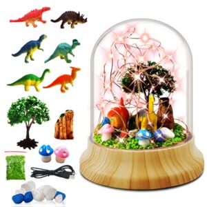 lefjubaw make your own dinosaur night light, dinosaur toys for kids, dinosaur craft kit, diy arts and crafts lamp project for girls(usb upgrade edition), gifts for 4 5 6 7 8 9 10 year old kids