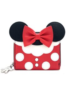 loungefly x lasr exclusive disney minnie mouse dress zip wallet - fashion cosplay disneybound cute wallets