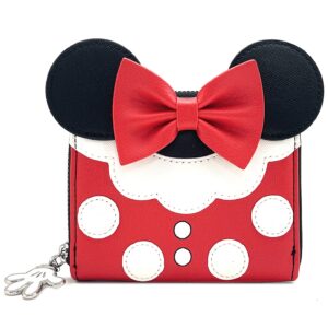 Loungefly X LASR Exclusive Disney Minnie Mouse Dress Zip Wallet - Fashion Cosplay Disneybound Cute Wallets