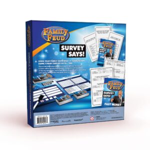 Family FEUD Survey Says Edition Card Game, Complete with Hundreds of Questions, 150 Question Cards, 50 Fast Money Cards, Complementary App with Sound Effects from The Show For 3 Players