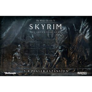 the elder scrolls v: skyrim – the adventure game 5-8 player expansion | strategy board game for adults | ages 14+ | 1-8 players | avg. playtime 60-120 minutes | made by modiphius entertainment