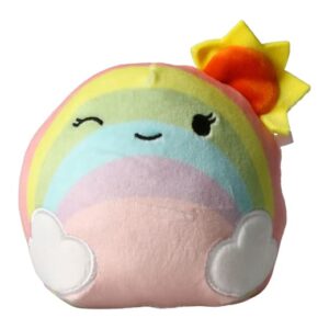 squishmallow official kellytoy 4.5 inch soft plush squishy toy animals (sunshine the rainbow)