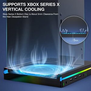 Cooling Charging Stand for Xbox Series X/S with 2 Headset Stand, Luckit Vertical Dual Controller Charger Station Dock Accessories with Cooling Fan, Fast Charging Station with 3 HUB USB Ports