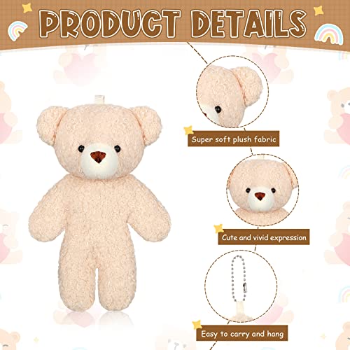 HyDren 40 Pcs Mini Bear Toy 4.7 Inch Stuffed Tiny Bear Christmas Party Gift Soft Bear Keychain Mini Stuffed Animal Small Plush Bear Jointed Bear Doll for Kids DIY Keychain Party Favor(Simple Style)