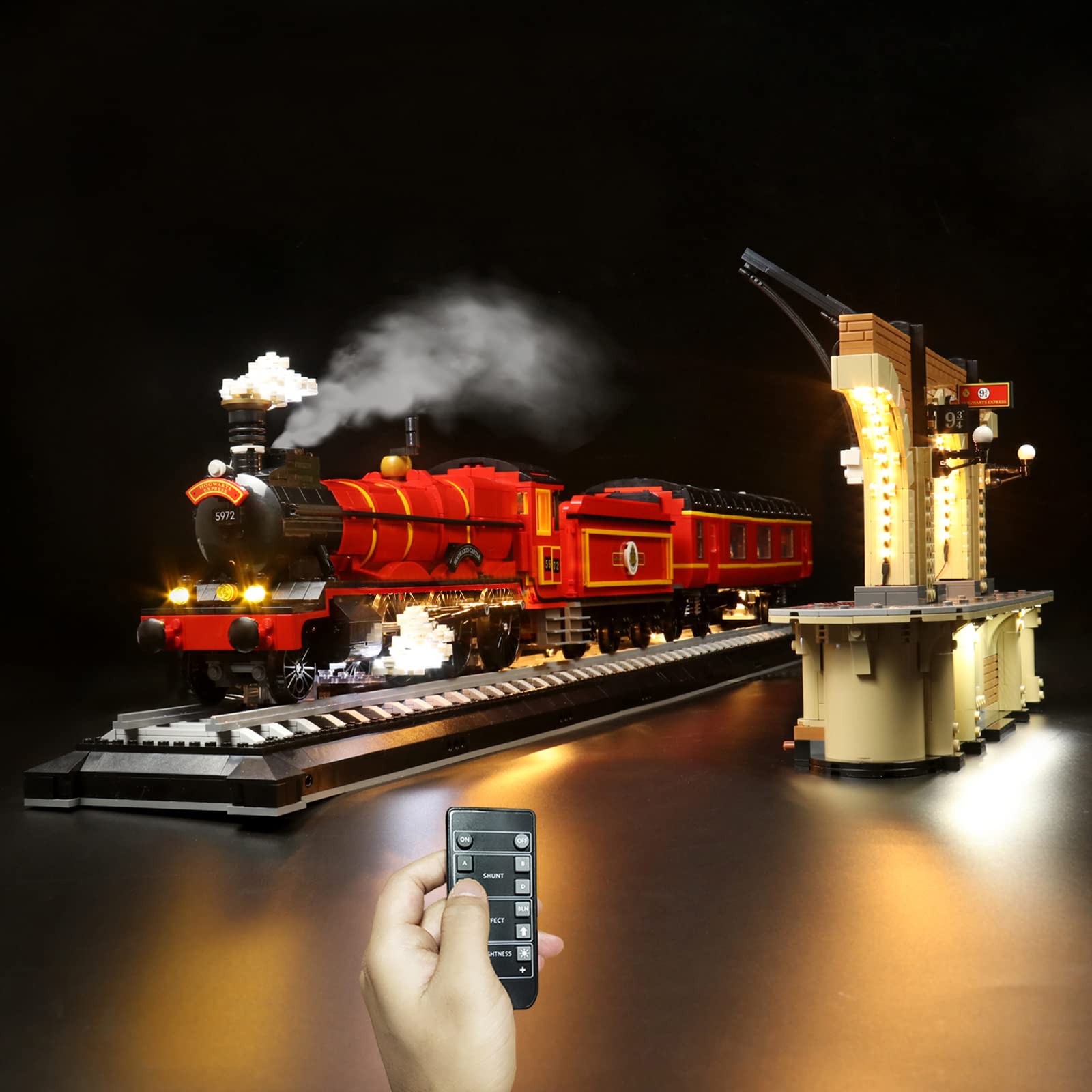 VONADO Led Light Kit Compatible with Lego 76405 Express - Collectors Edition, Lighting Kit Compatible with Lego 76405 Collectors Edition Building Toys, Creative DIY Light Kit (Remote-Control Version)