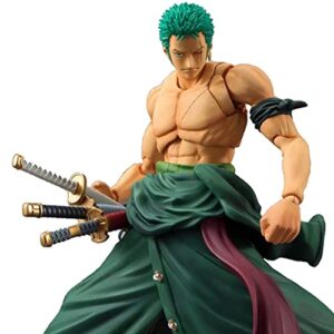 houysa japanese animation integrated rolonoa zoro statue fighting version. pirate king three knife flow movable solon pvc action model series cool stunt doll toys