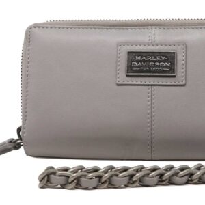 Harley-Davidson Women's Legend Collection Zip Leather Wallet - Smokey Taupe