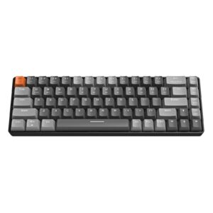 magic-refiner rk68 60% wireless mechanical keyboard, bluetooth 5.0/2.4ghz with dual mode 2-in-1 receiver, ergonomic compact 68-key hot swappable gaming keyboard, blue switch for mac windows pc