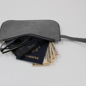 Faux Suede Wristlet Gray-Perfect match to Taylor Tote