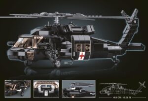 sluban modelbricks-uh-60 black hawk 692pcs 8+