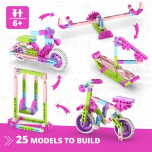 Engino- STEM Girls Building Toys, 25 Model Set, Educational Toys for Ages 6+, Construction Toys, Gifts for Girls, STEM Projects