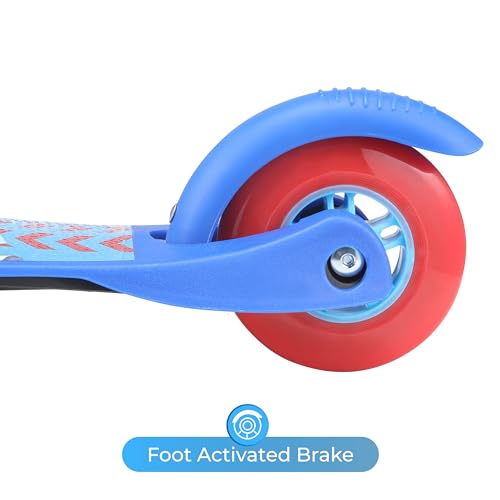 Sonic The Hedgehog Self Balancing Kick Scooter with Light Up Wheels, Extra Wide Deck, 3 Wheel Platform, Foot Activated Brake, 75 lbs Limit, Kids & Toddlers Girls or Boys, for Ages 3 and Up