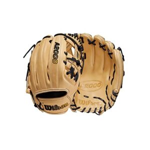 wilson 2023 a2000® 1786 11.5” infield baseball glove - right hand throw, blonde/black