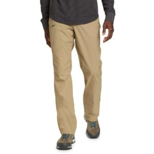 eddie bauer men's rainier lined pants, light khaki, 34w x 30l, hiking pants