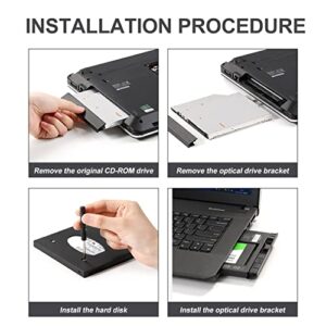 SOLUSTRE Braces Hard Ssd Laptop Accessories Disk .mm Holder Practical Machine Bay -state Case Drive Hdd Inches Tray Bracket Enclosure Kickstand