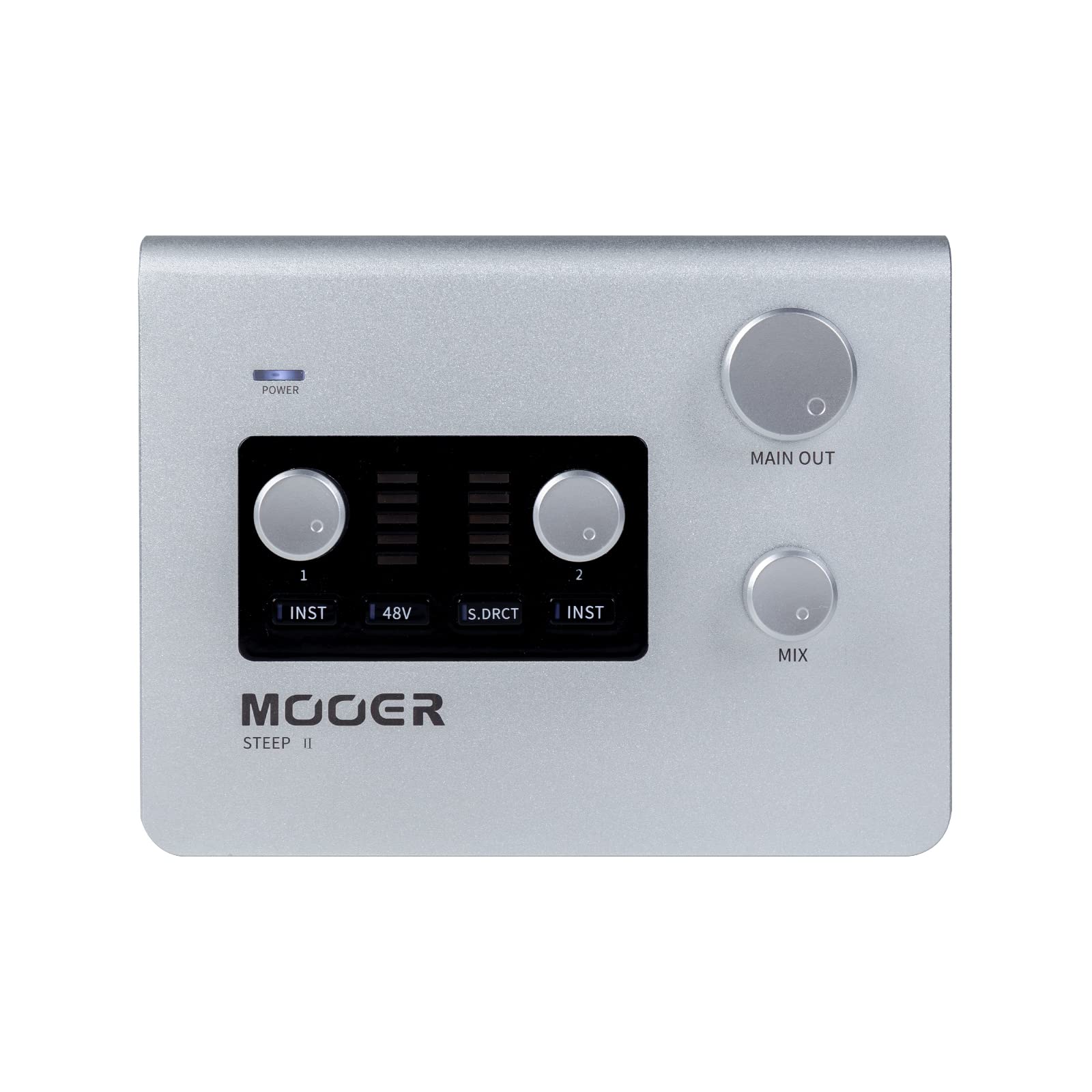 MOOER SteepⅡ Multi-platform Audio Interface for Professional Recording, MIDI in/out Stero Soud With 24bit/192 Khz Audio Ports, Support Professional App Software