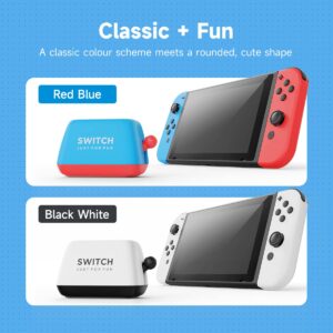 Hagibis Switch Game Card Case for Nintendo Switch/Lite/OLED Portable Cute Toaster Switch Game Card Storage Holder with 2 slots Switch Game Cartridge (White)