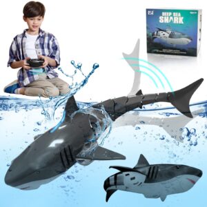 wakeinsa 2.4g remote control shark,kids shark toy,rc boats,submarine,pool toy for kids,water toy,christmas and birthday gift for boys and girls