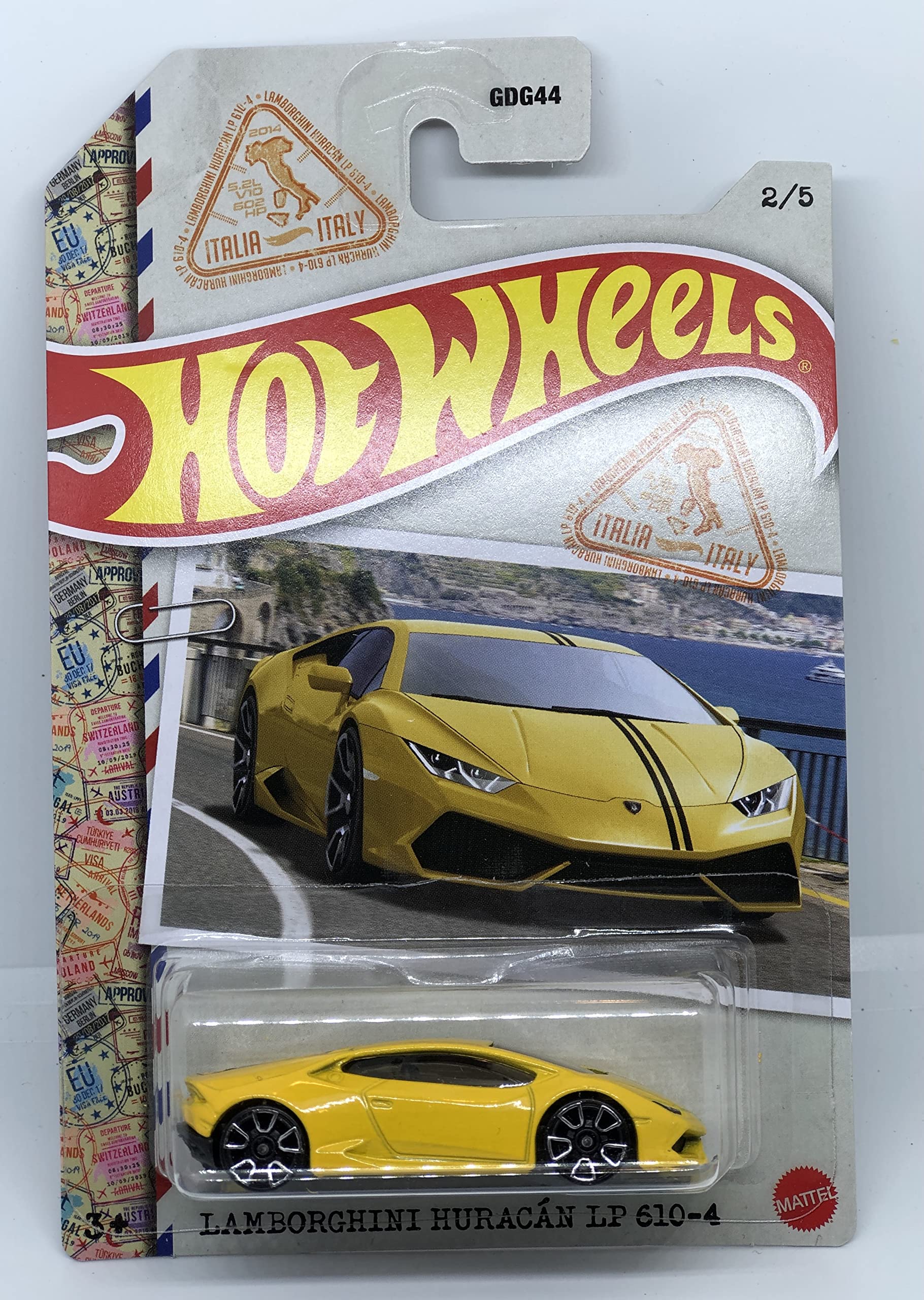 Hot Wheels 2022 - Lamborghini Huracan LP 610-4 - Yellow - World Class Racers 2/5