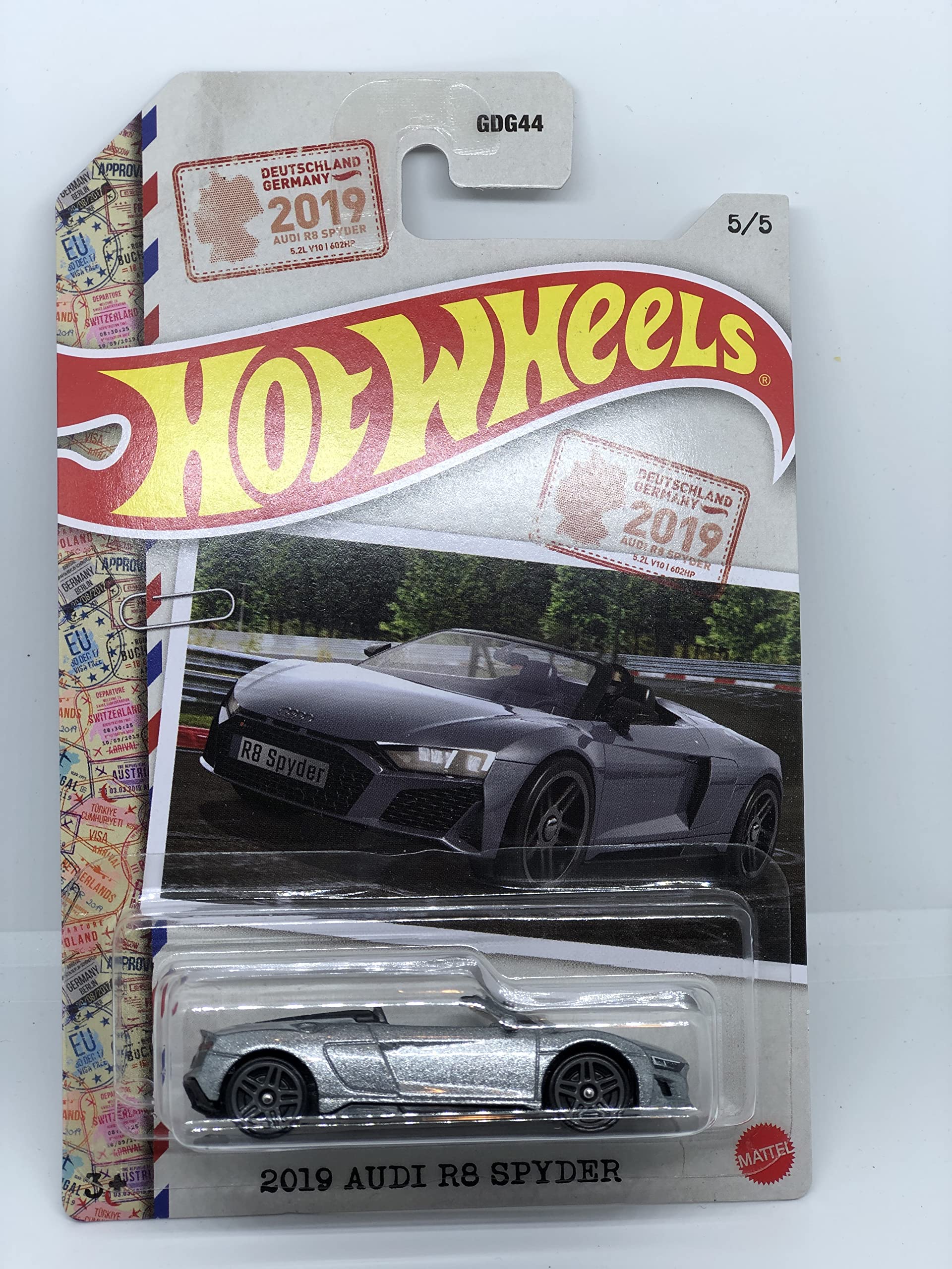 Hot Wheels 2022-2019 Audi R8 Spyder - Silver - World Class Racers 5/5