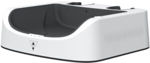 turtle beach fuel compact vr charging station for meta quest 2 virtual reality headset & touch controllers â€“ 20+ hour rechargeable battery packs, usb-c quick charge, compact design - white