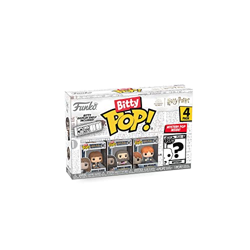 Funko Bitty Pop! Harry Potter Mini Collectible Toys 4-Pack - Hermione Granger, Rubeus Hagrid, Ron Weasley & Mystery Chase Figure (Styles May Vary)