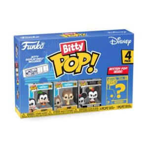 funko bitty pop! disney mini collectible toys 4-pack - goofy, chip, minnie mouse & mystery chase figure (styles may vary)