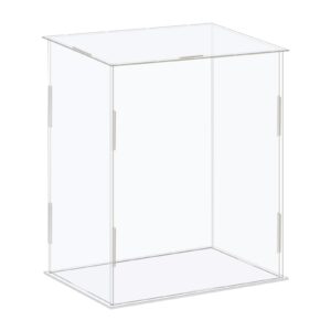 meccanixity acrylic display case box clear dustproof protection showcase 6.3x4.3x6.3 inch for collectibles display