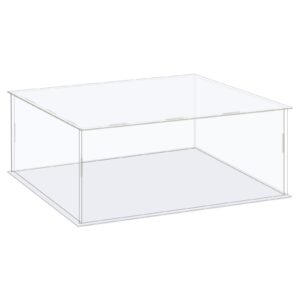 meccanixity acrylic display case box clear dustproof protection showcase 14.1x12.2x6.3 inch for collectibles display