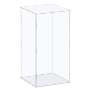 meccanixity acrylic display case box clear dustproof protection showcase 6.3x6.3x12.2 inch for collectibles display