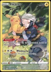 pokemon - pikachu - tg05 - trainer gallery - lost origin - full art holo foil card