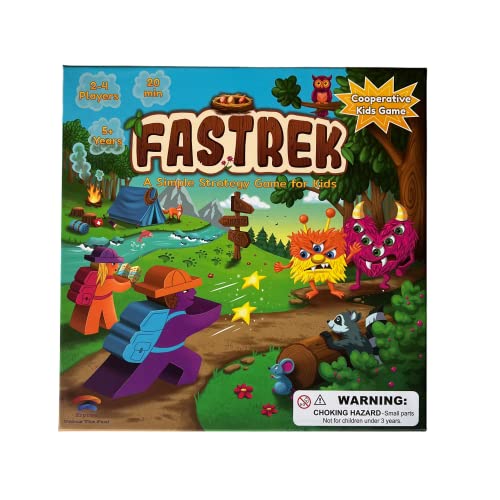 Fastrek - Trek to Campsite | Cooperative Board Game | 2-4 Player Strategy Game | Age: 5+