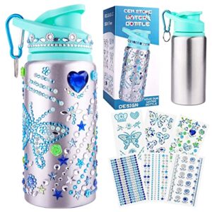 gift for girls, decorate create your own water bottle kits for girls, girls diy arts and crafts kits supplies toys for children ages 4-6-8-12, birthday valentines gifts for kids daughter gift ideas