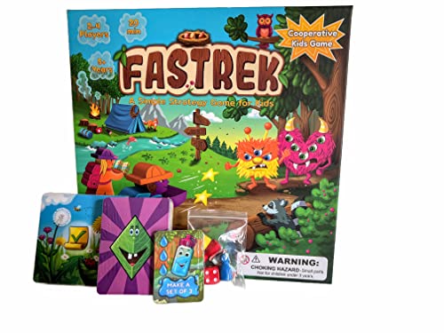 Fastrek - Trek to Campsite | Cooperative Board Game | 2-4 Player Strategy Game | Age: 5+