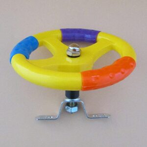 AMLESO Toy Car Steering Wheel Plastic Steering Wheel for Children Table Occupied