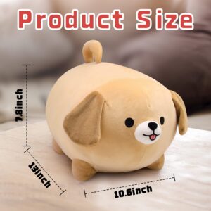 JIAJEGTGT Dog Plush Pillow, 15Inch Cute Big Dogs Stuffed Animal Toys, Soft Giant Sleeping Pillows, Dog Plushies Doll Toy Gift for Kids Girlfriend